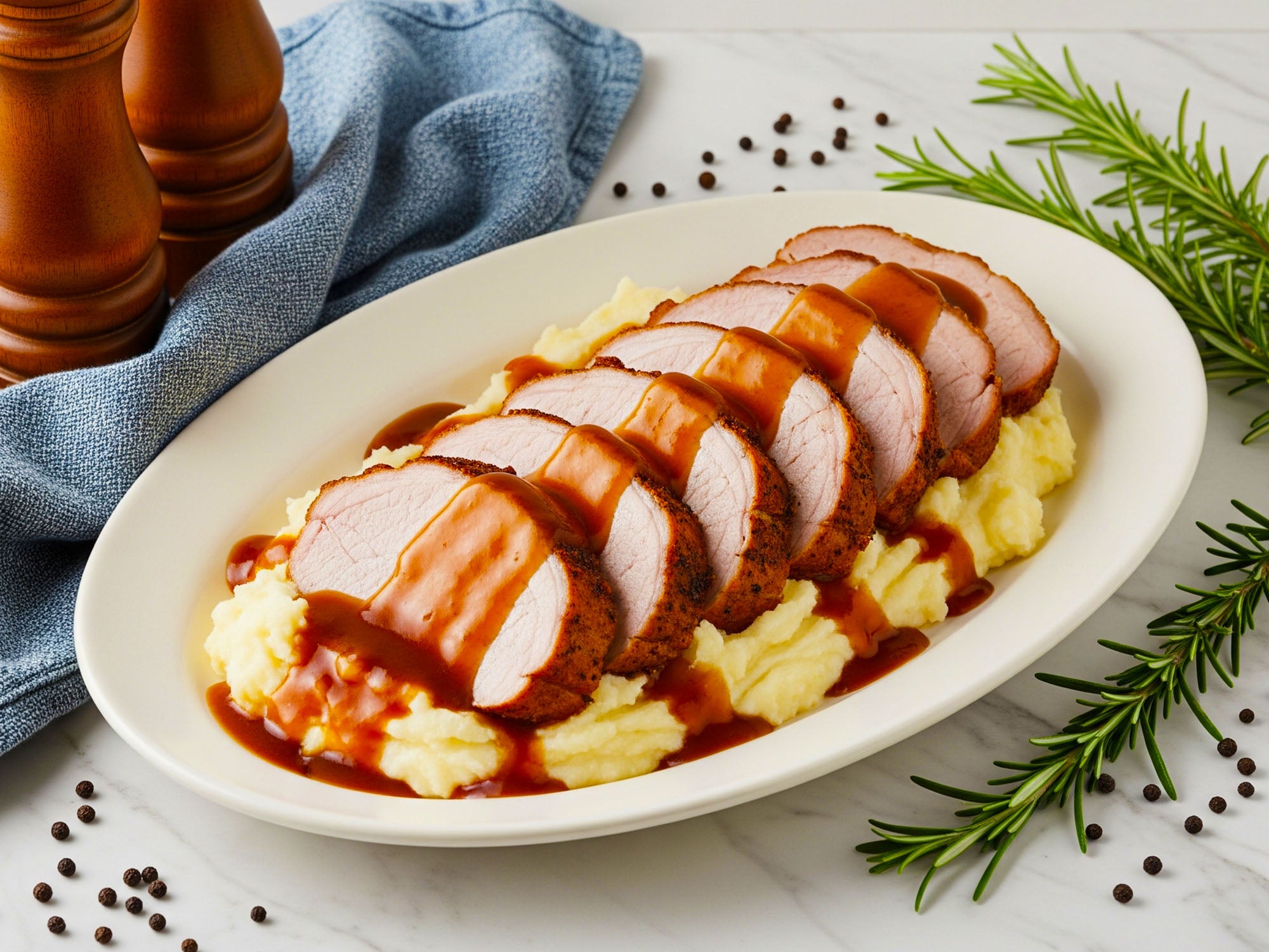 Friptură de porc cu piure – FoodNation - Mancare proaspat gatita la oala