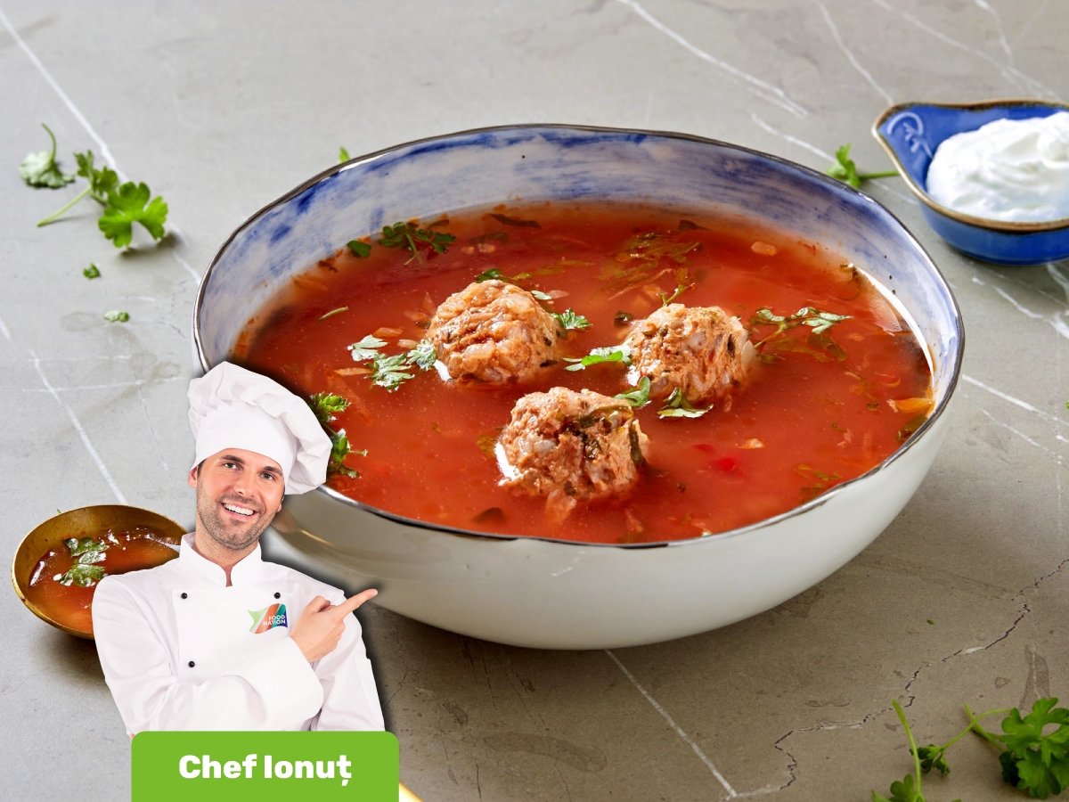 Comandă Borș țărănesc cu perișoare din porc Preț Per 1.2 kg / 2.4 kg cu ...